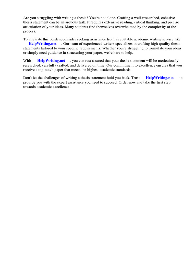 Expert Help for Crafting Thesis Statements | PDF | Essays | Thesis