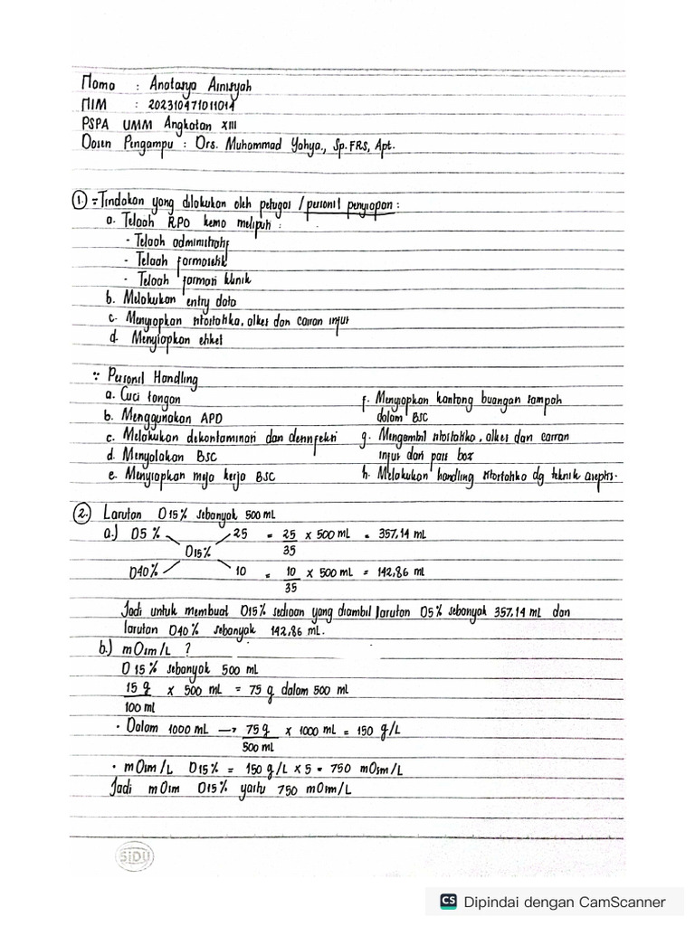 014_Anatasya Ainisyah_Ujian Sitostatika Bapak Yahya | PDF