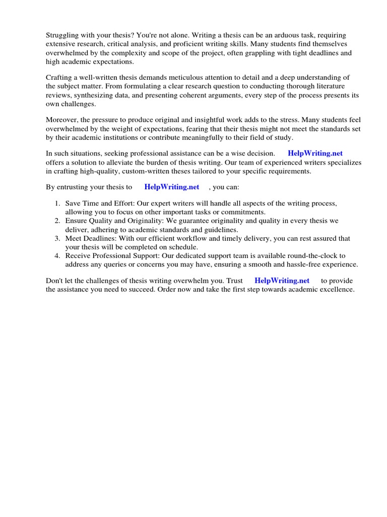 Free Thesis Example Paper | PDF | Thesis | Essays