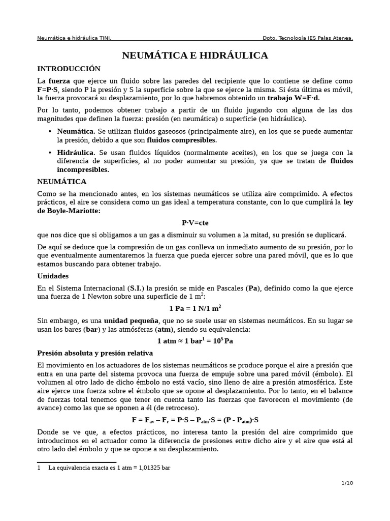 Neumática Tini | PDF | Presión | Gases