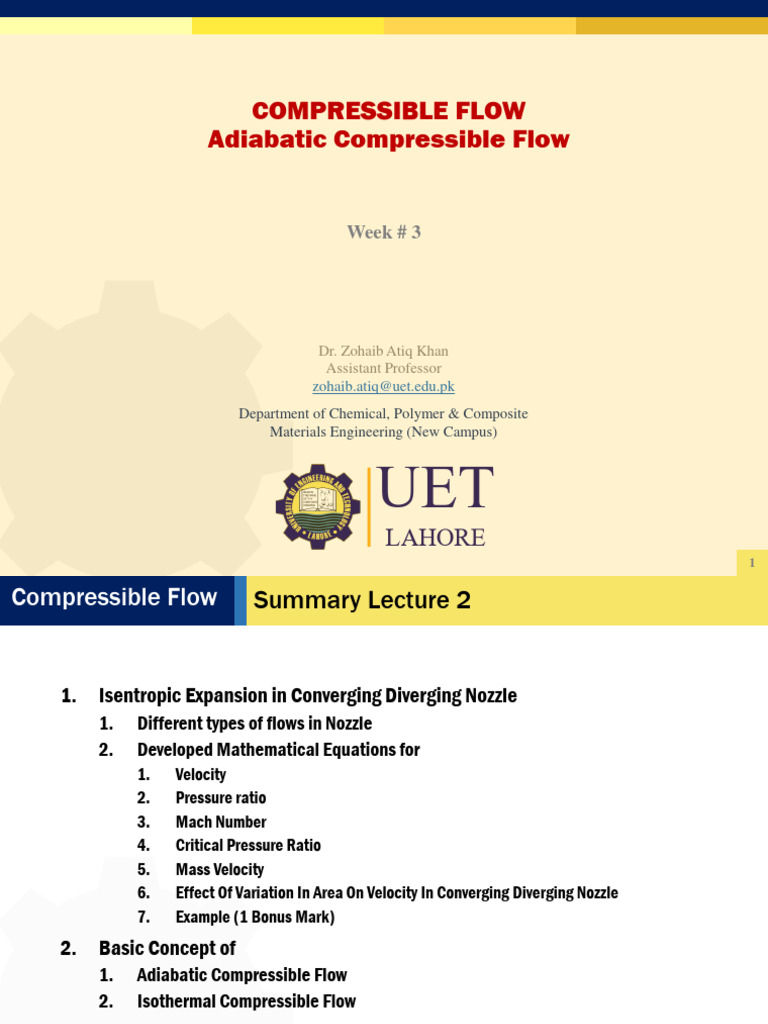 Week 3a | Download Free PDF | Compressible Flow | Fluid Dynamics