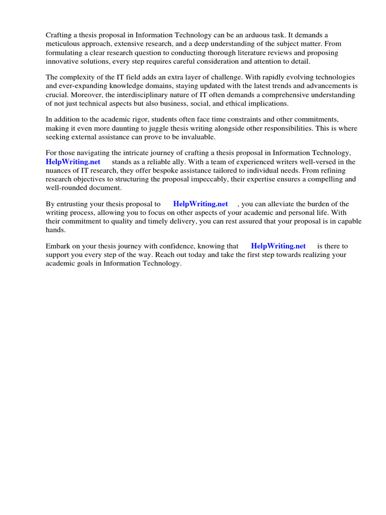 Good Thesis Proposal Information Technology | PDF | Thesis | Information