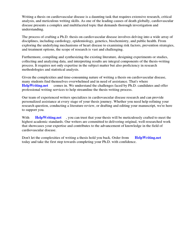 Cardiovascular Disease PHD Thesis | Download Free PDF | Cardiovascular ... Cardiovascular Disease PHD Thesis | Download Free PDF | Cardiovascular ...