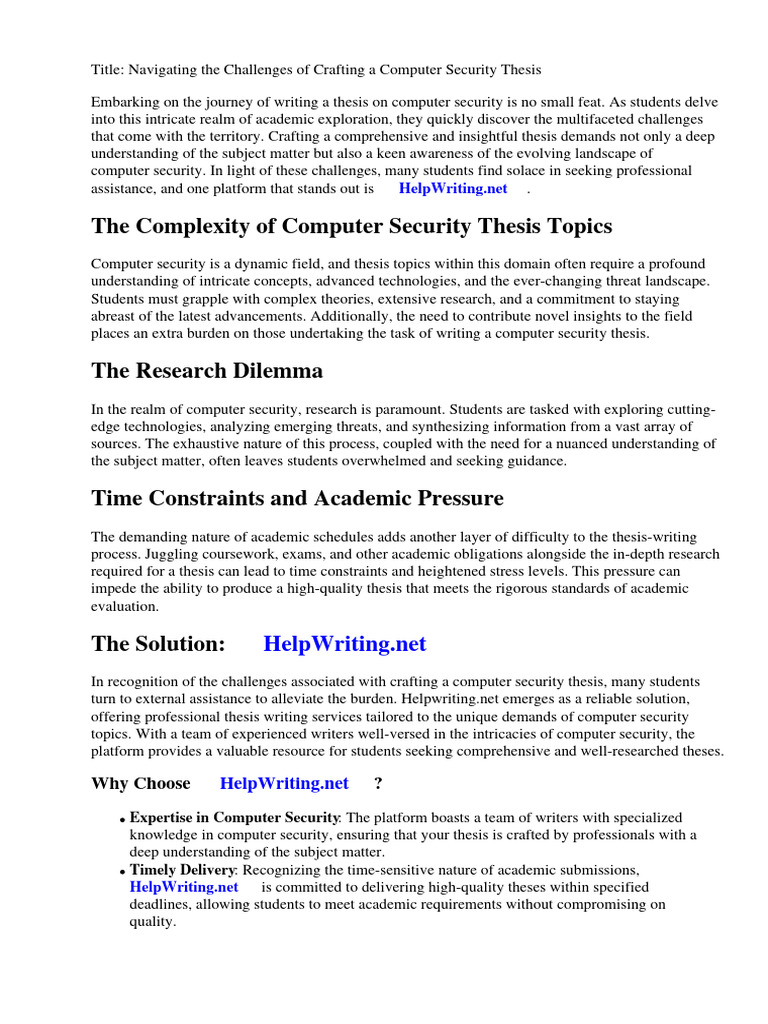Computer Security Thesis Topics Pdf Security Computer Security