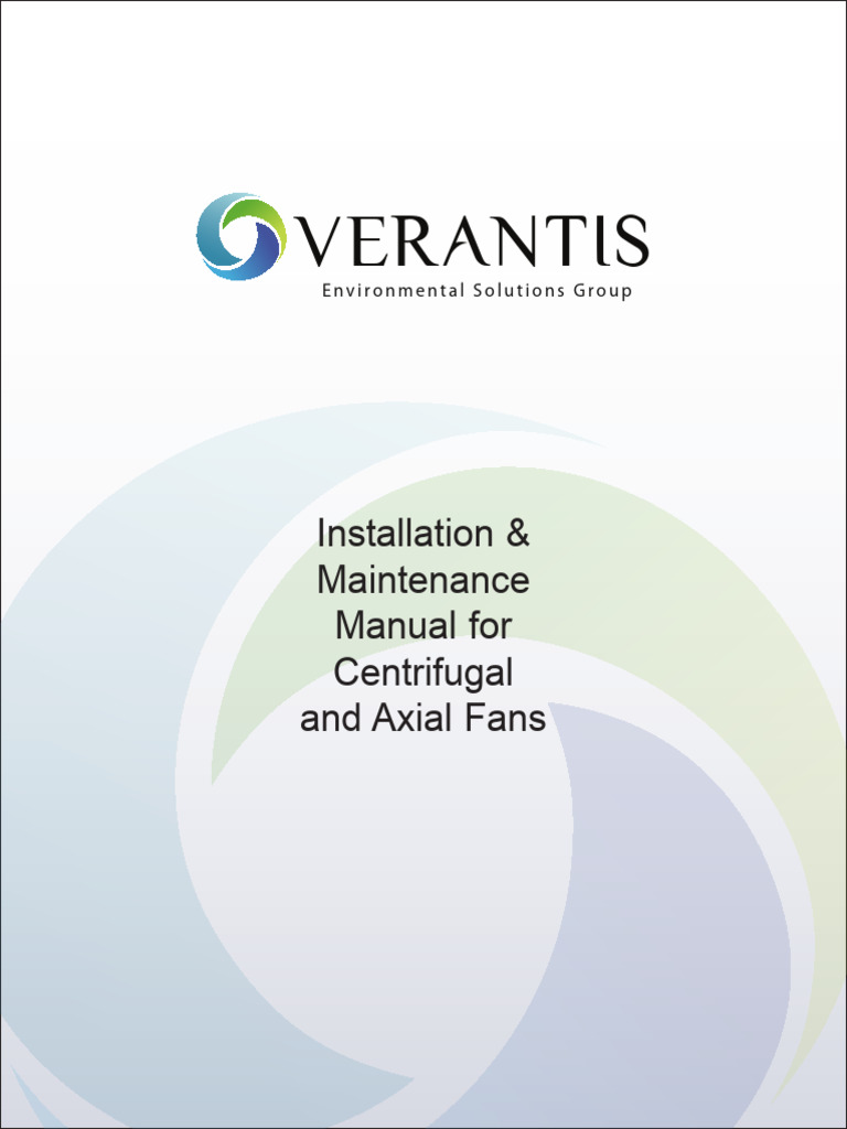 Verantis Fan Installation & Maintenance Guide | PDF | Belt (Mechanical ...