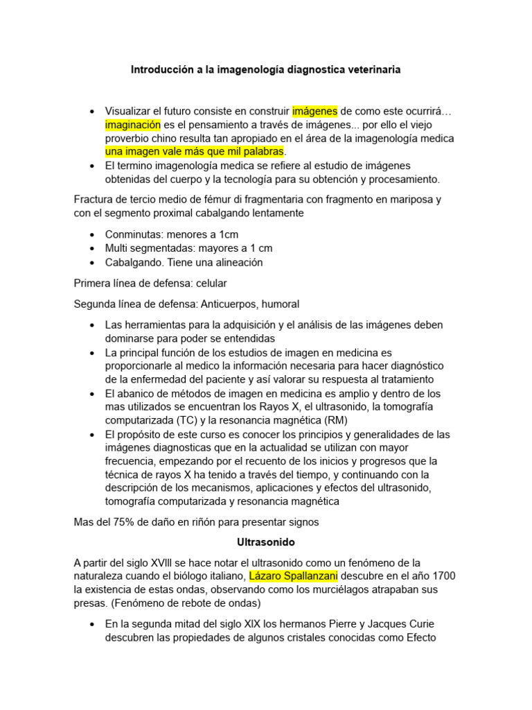 imagenologia | PDF | Ultrasonido | Rayo X