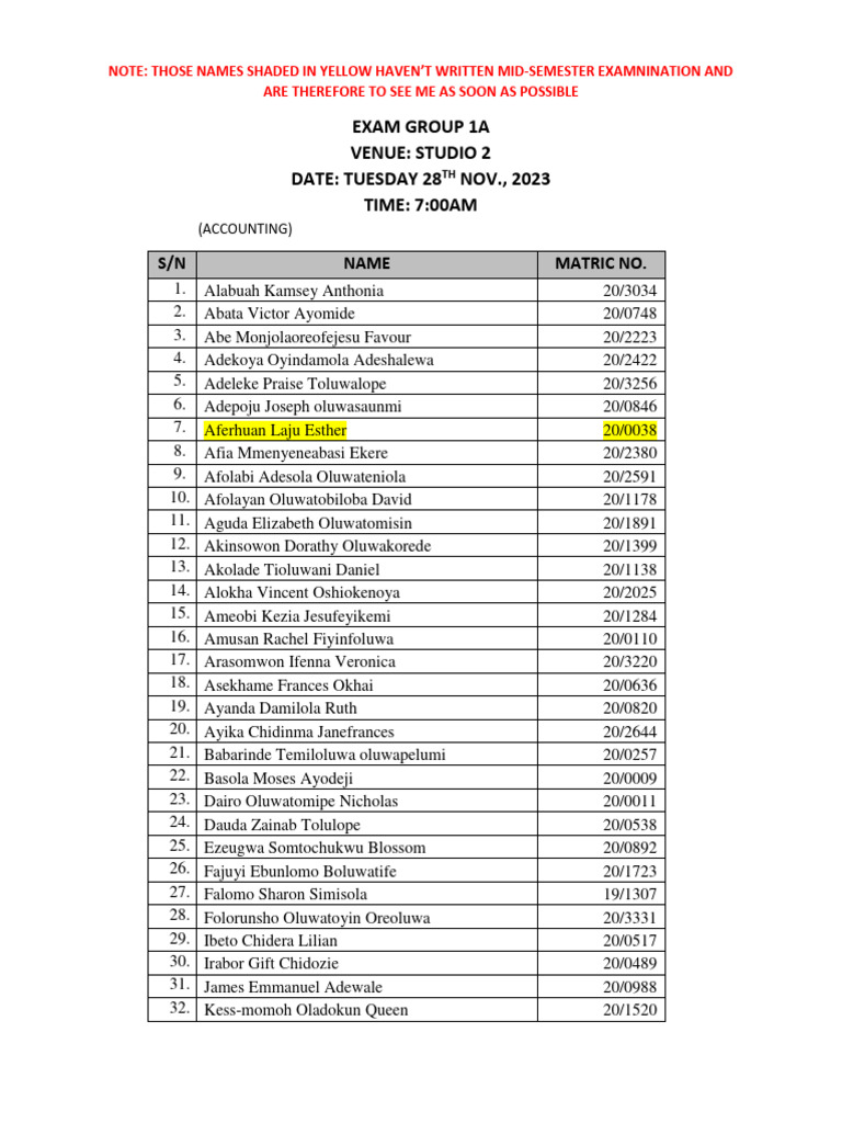 Project Management Exam Allocation - 110709 | PDF