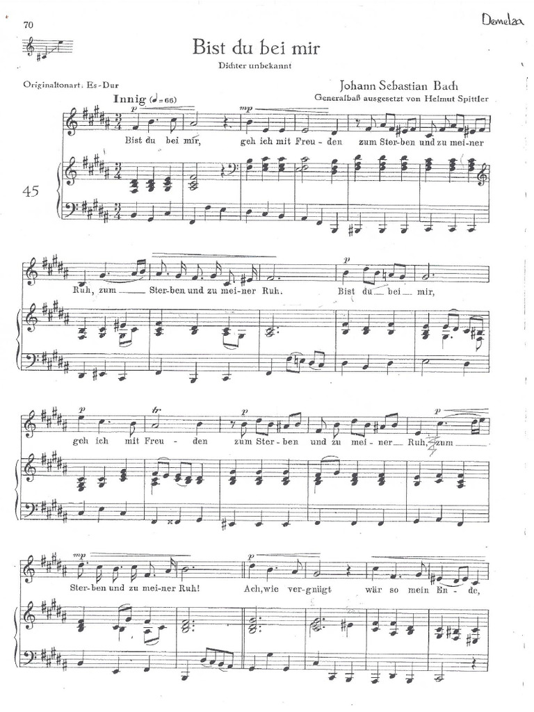 Bist Du Bei Mir | PDF