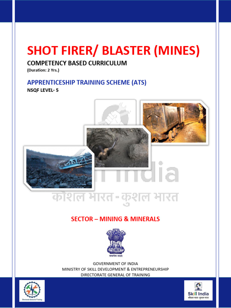 ATS Shot Firer Blaster Mines NSQF 5 | PDF | Apprenticeship | Vocational ...