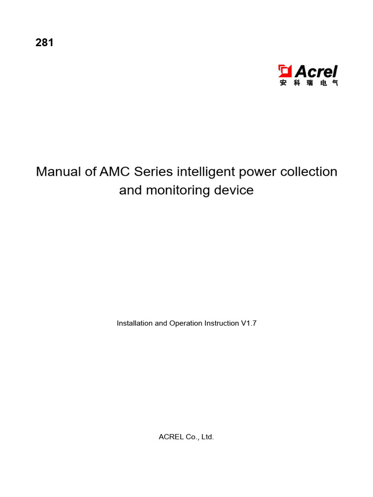 AMC Series Introduction | PDF | Ac Power | Electrical Engineering