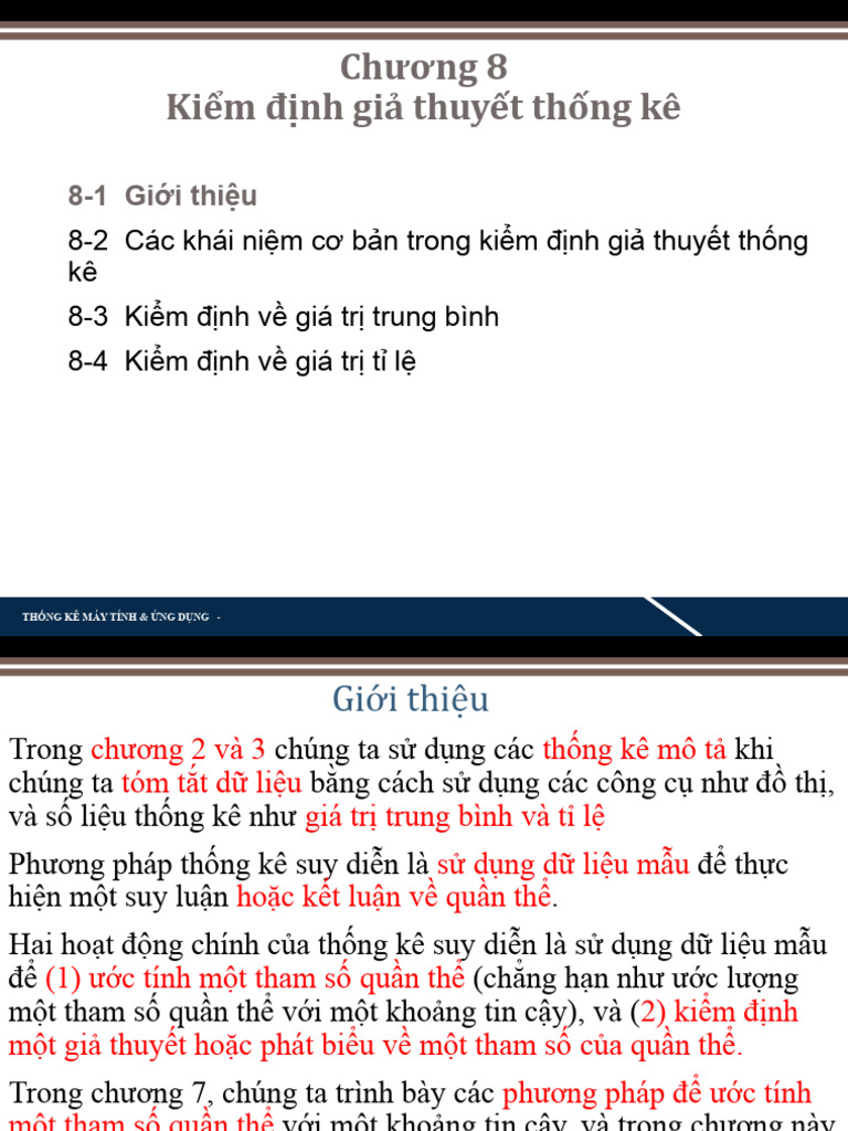 Chapter 08 Kiem Dinh Gia Thuyet | PDF