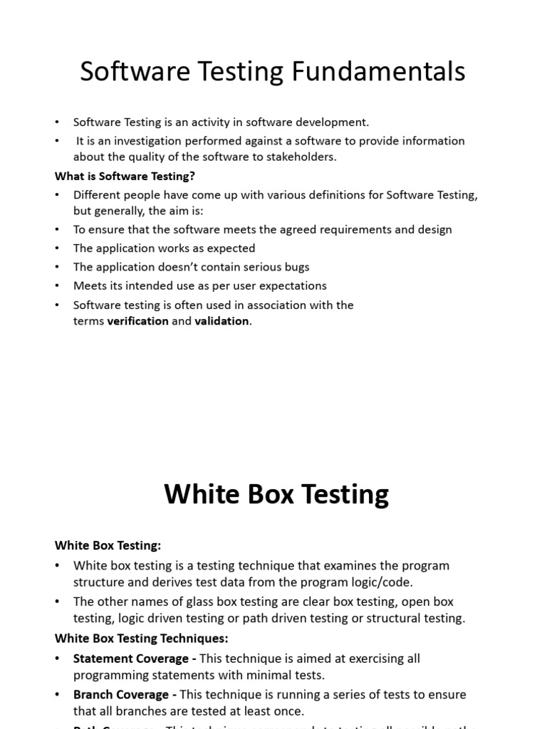 Software Testing Fundamentals - Pragati Demanna | PDF | Software ...