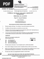 CSEC POA Paper 1 - January 2024 | PDF