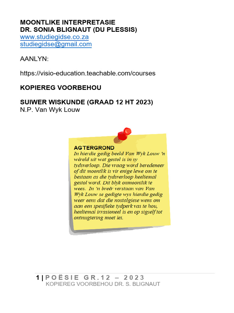 Suiwer Wiskunde - Voorbeeld | PDF