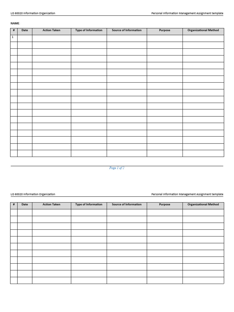 M6 Assignment PIM Template | PDF