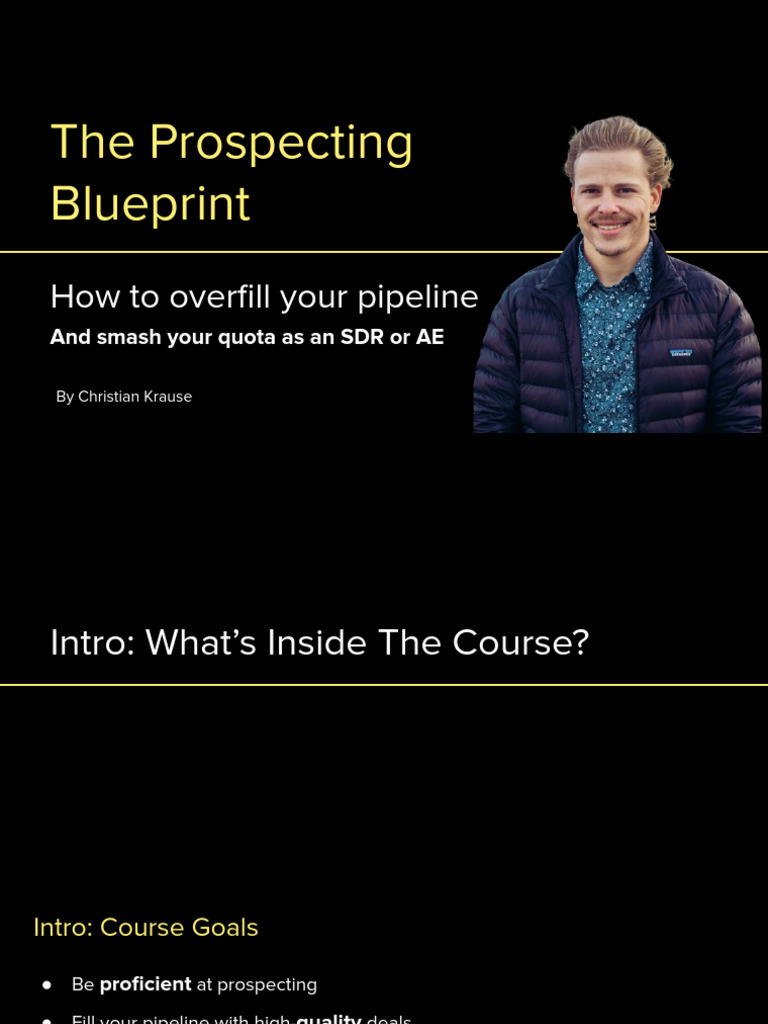 Slides The Prospecting Blueprint | PDF | Sales | Business