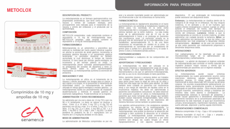 METOCLOX | PDF | Medicina CLINICA | Especialidades Medicas