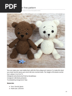 Lying Bear Crochet Pattern | PDF | Crochet | Amigurumi