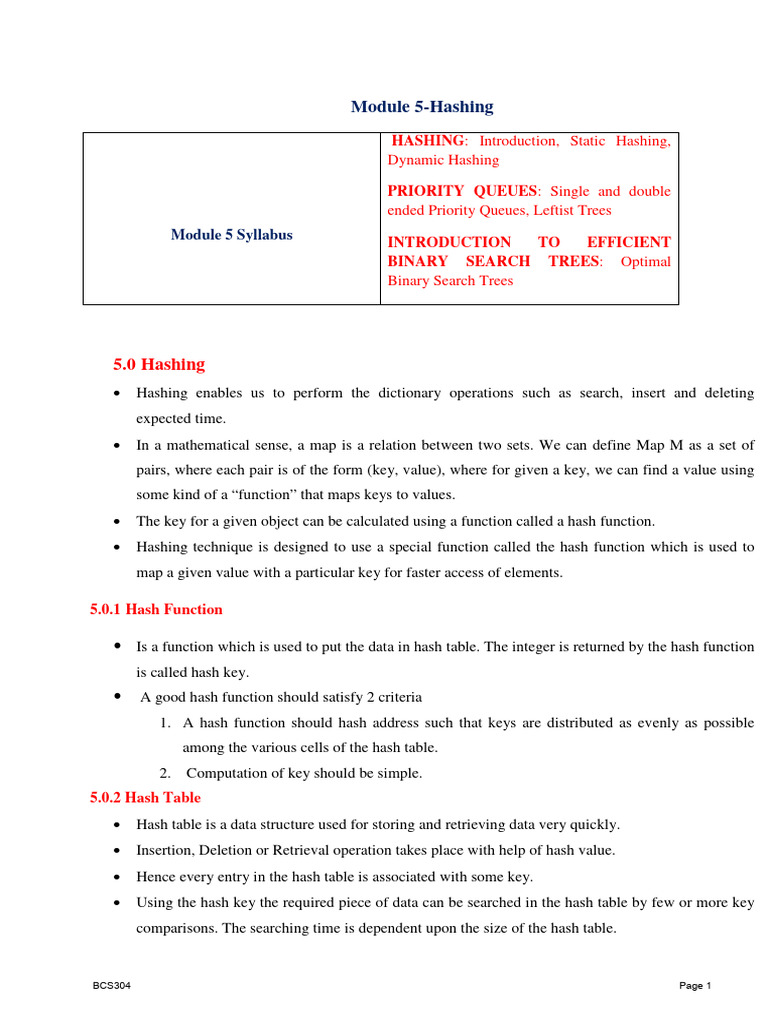 BCS304-DSA Notes M-5 | PDF | Theoretical Computer Science | Computing