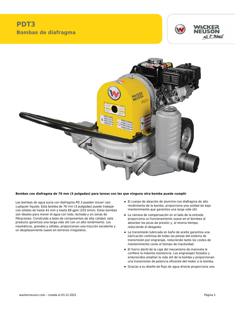 WackerNeuson PDT3 Es | PDF