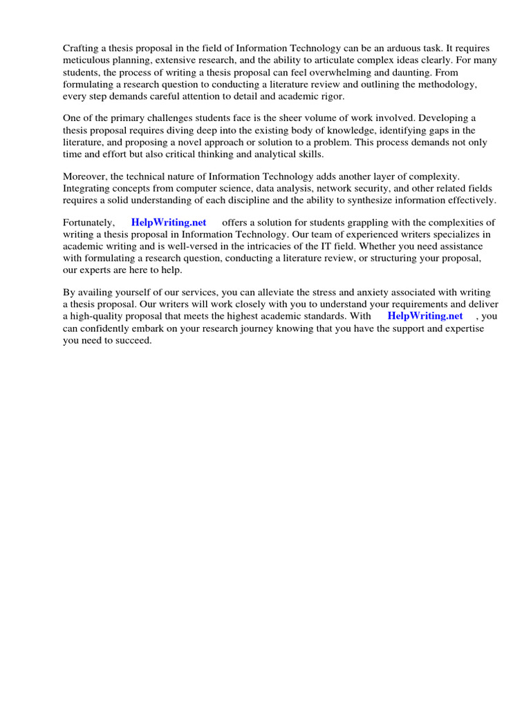 Thesis Proposal Example Information Technology | PDF | Thesis | Methodology