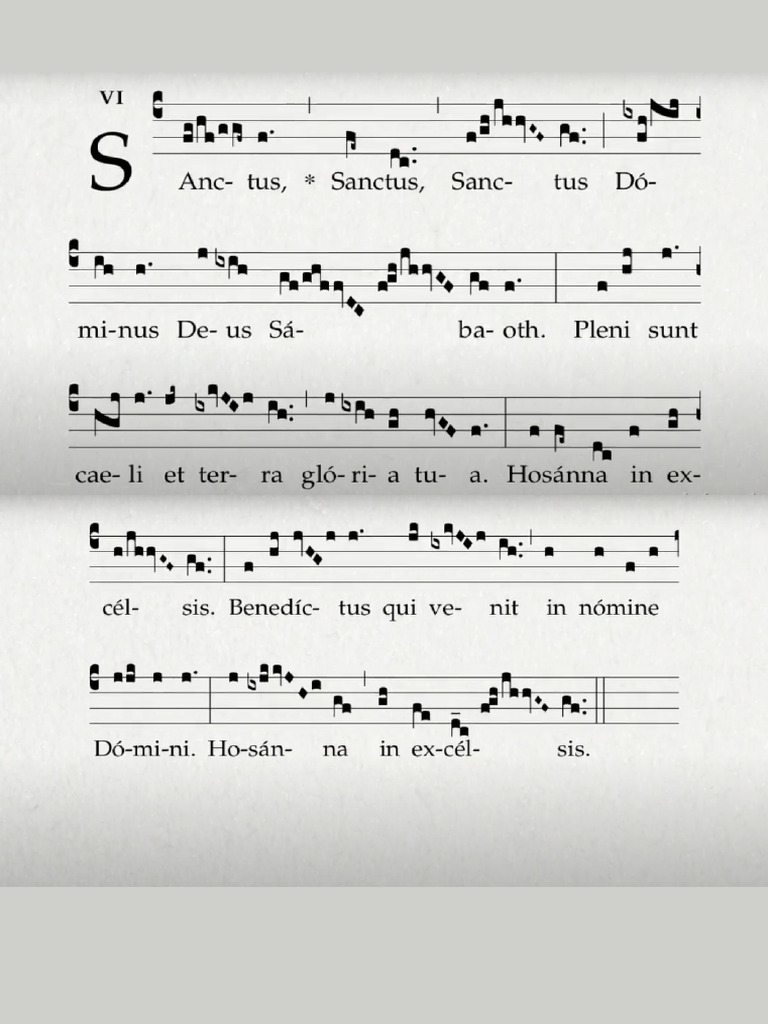 Missa 8 (De angelis)_ Sanctus | PDF