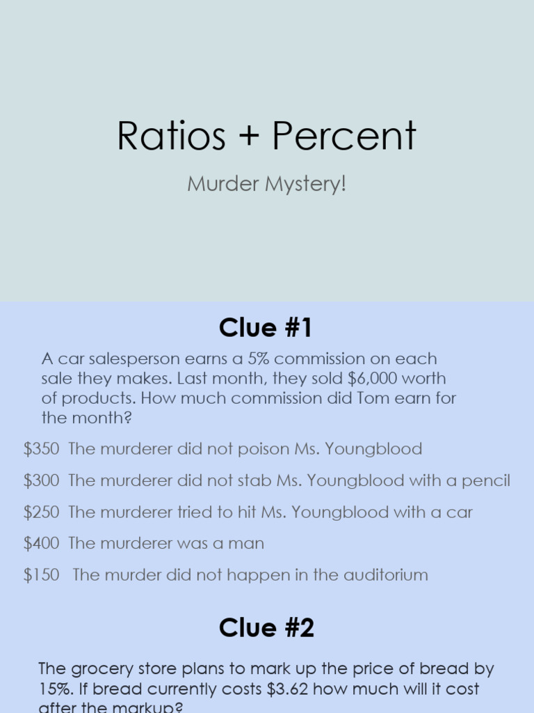 Ratio Murder Mystery | PDF