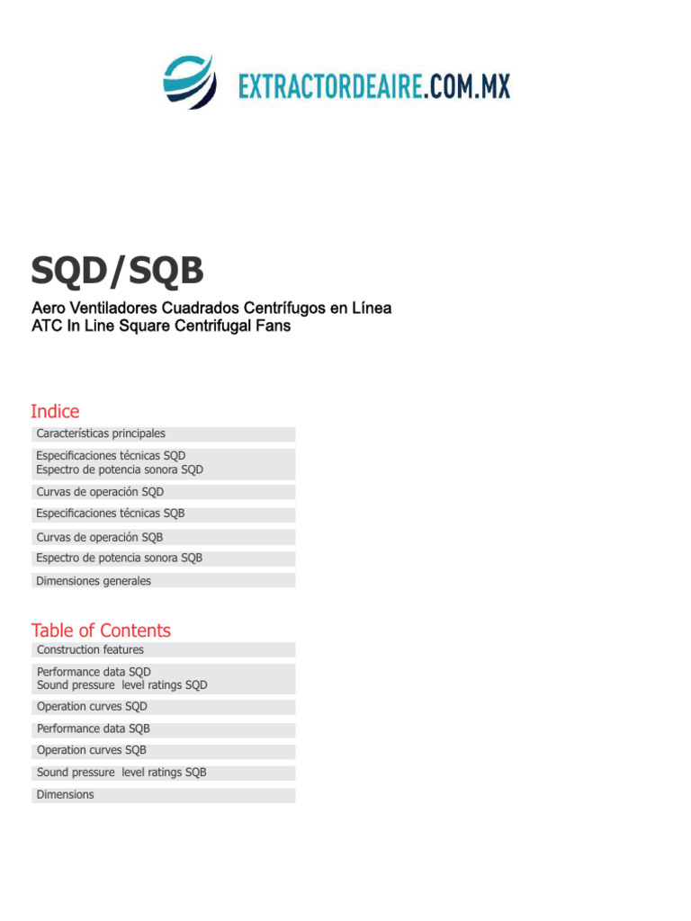 SQD SQB Ficha Tecnica | PDF | Bienes manufacturados | Máquinas rotativas
