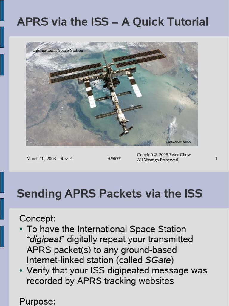 Aprs Via Iss | PDF | Antenna (Radio) | International Space Station