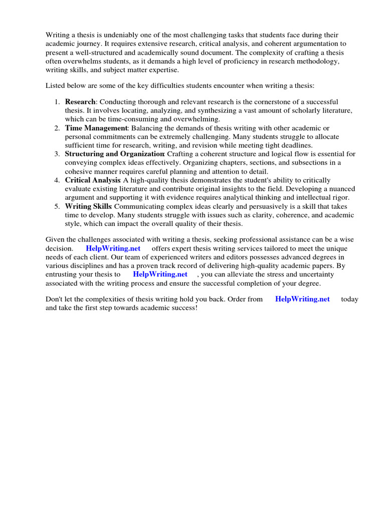 Thesis With Points Listed | PDF | Thesis | Critical Thinking