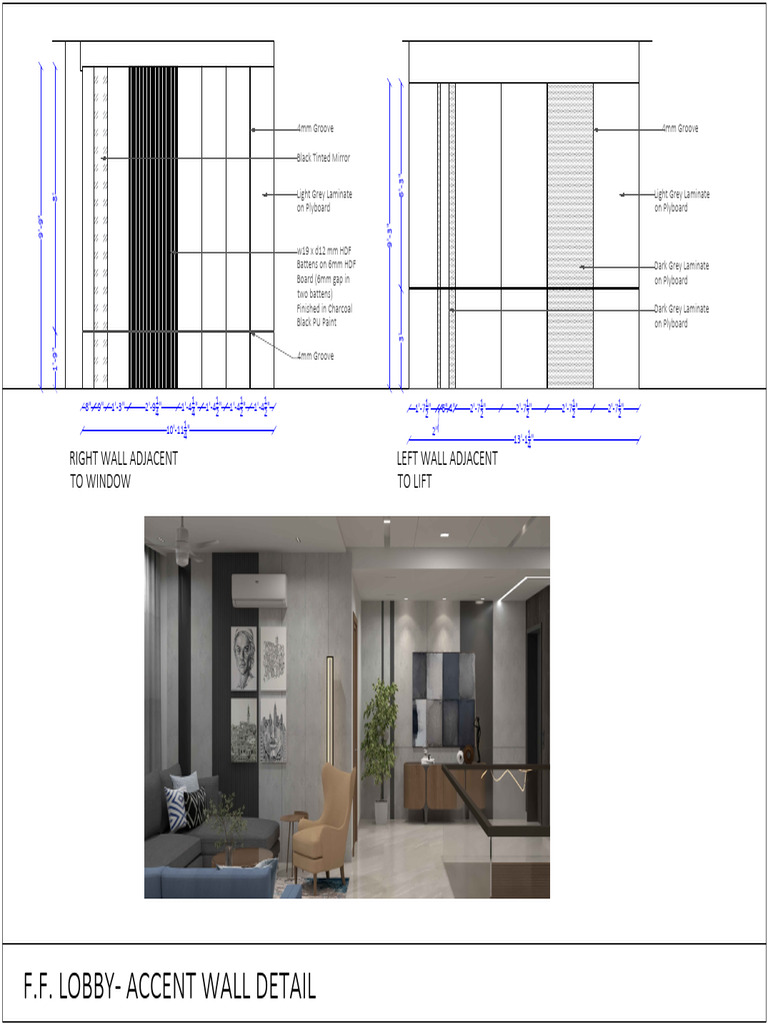 F.F.Lobby - Accent Wall Details | PDF