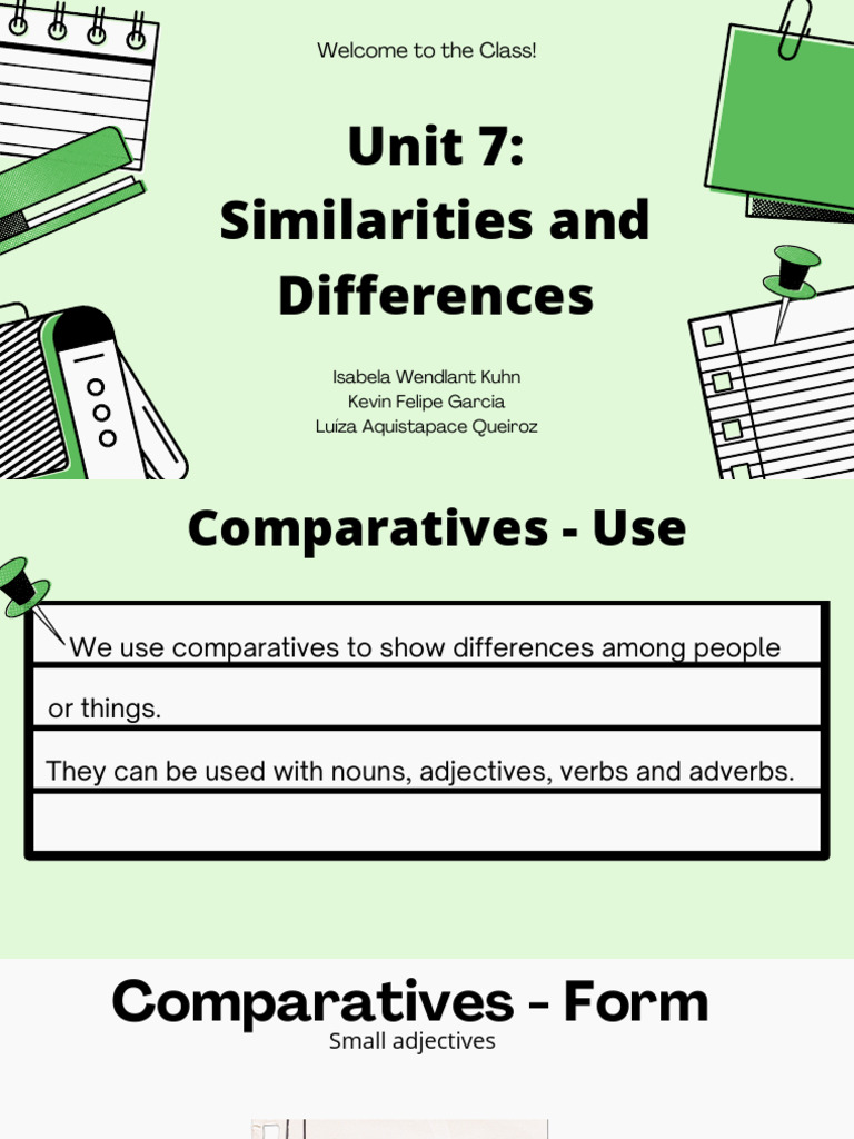 Similarities and Differences English | PDF | Adjective | Language Families