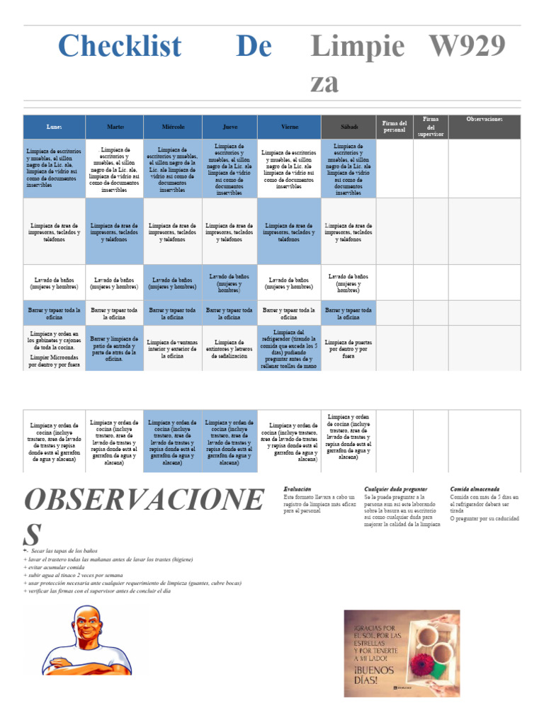 Checklist 2 | PDF | Cocina | Inicio