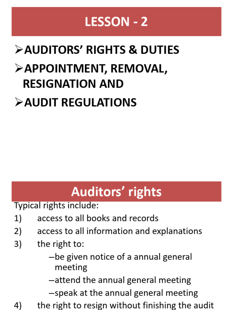 Lesson 2.Pptx | PDF | Audit | Financial Statement