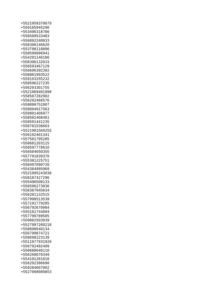 Lista de Numeros | PDF