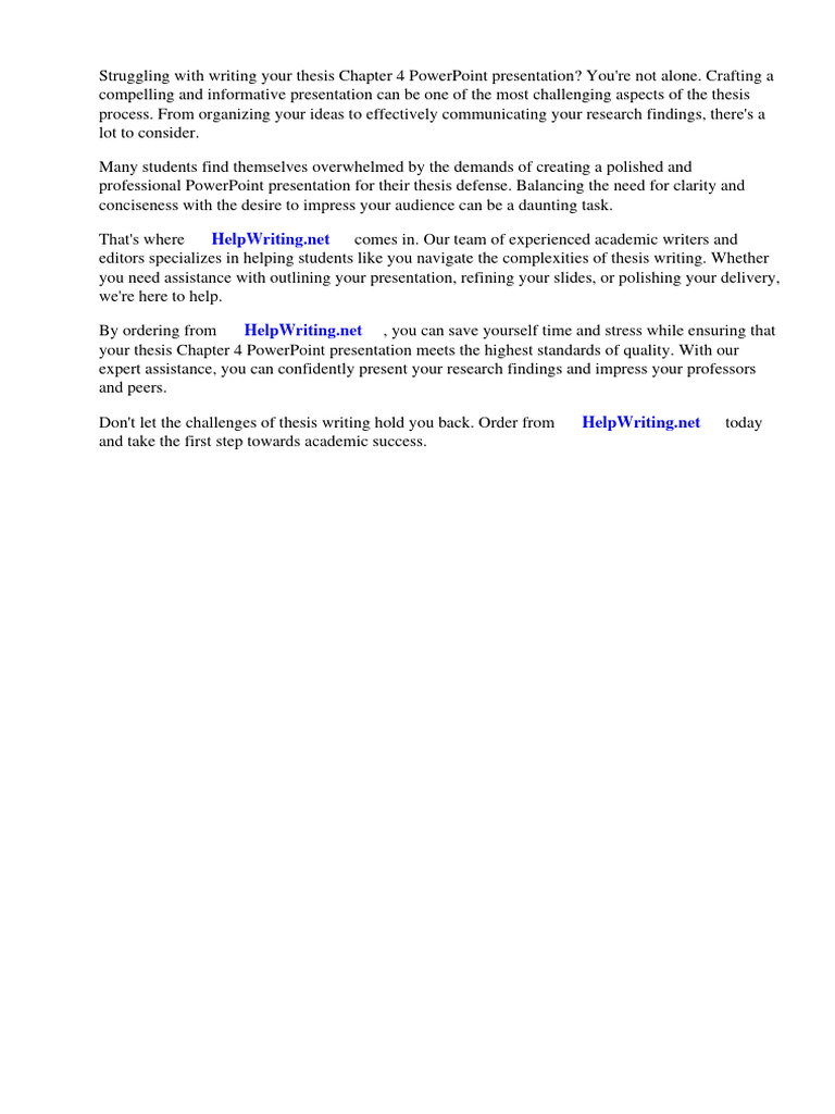 Chapter 4 Thesis Ppt | PDF | Thesis | Microsoft Power Point