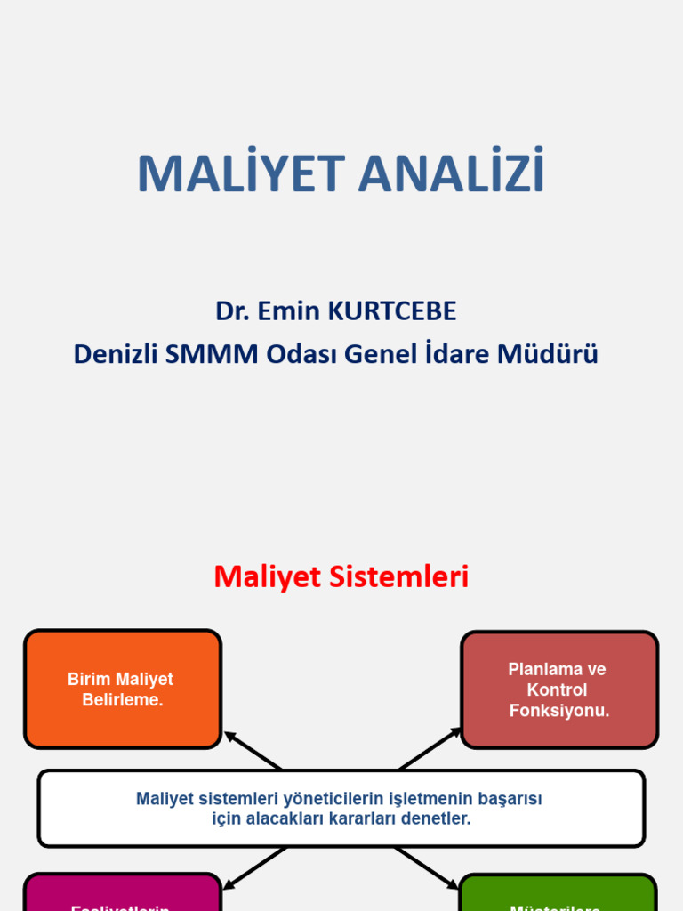 Maliyet Analizi | PDF