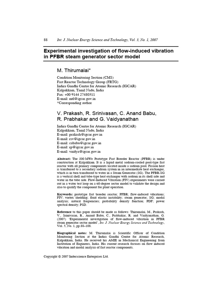 Flow Induced Paper-1 | PDF | Physical Sciences | Mechanical Engineering