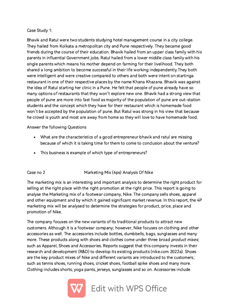 Students Material Case Study | PDF | Pricing | Retail