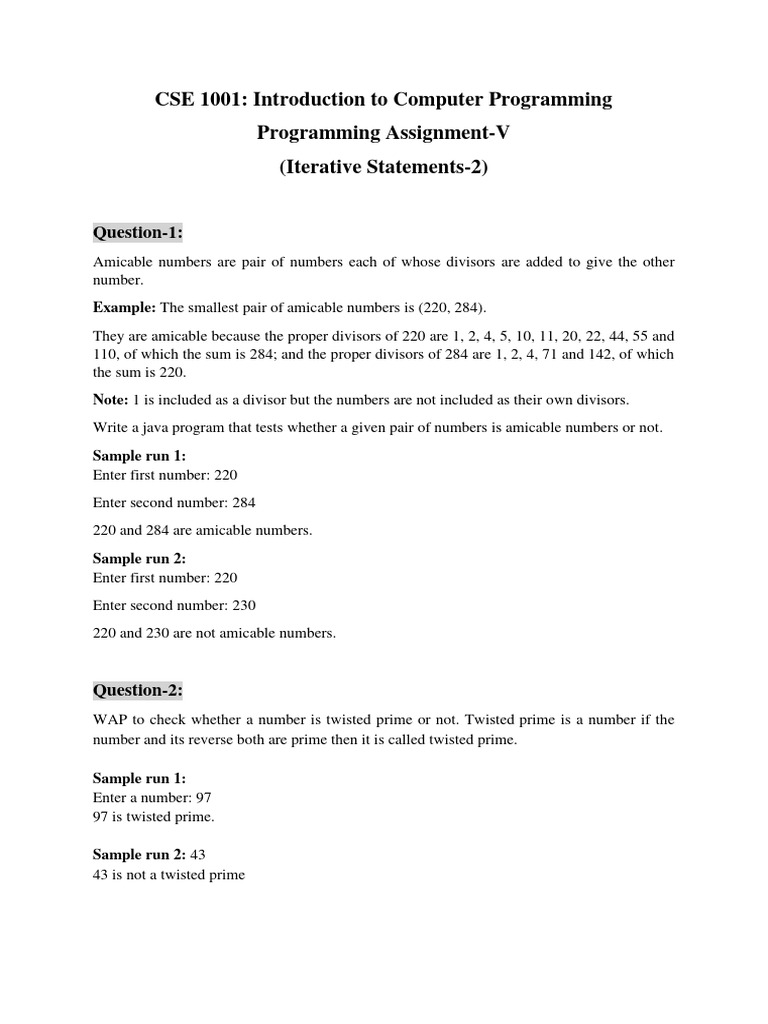 Programming Assignment 5 | Download Free PDF | Sequence | Prime Number