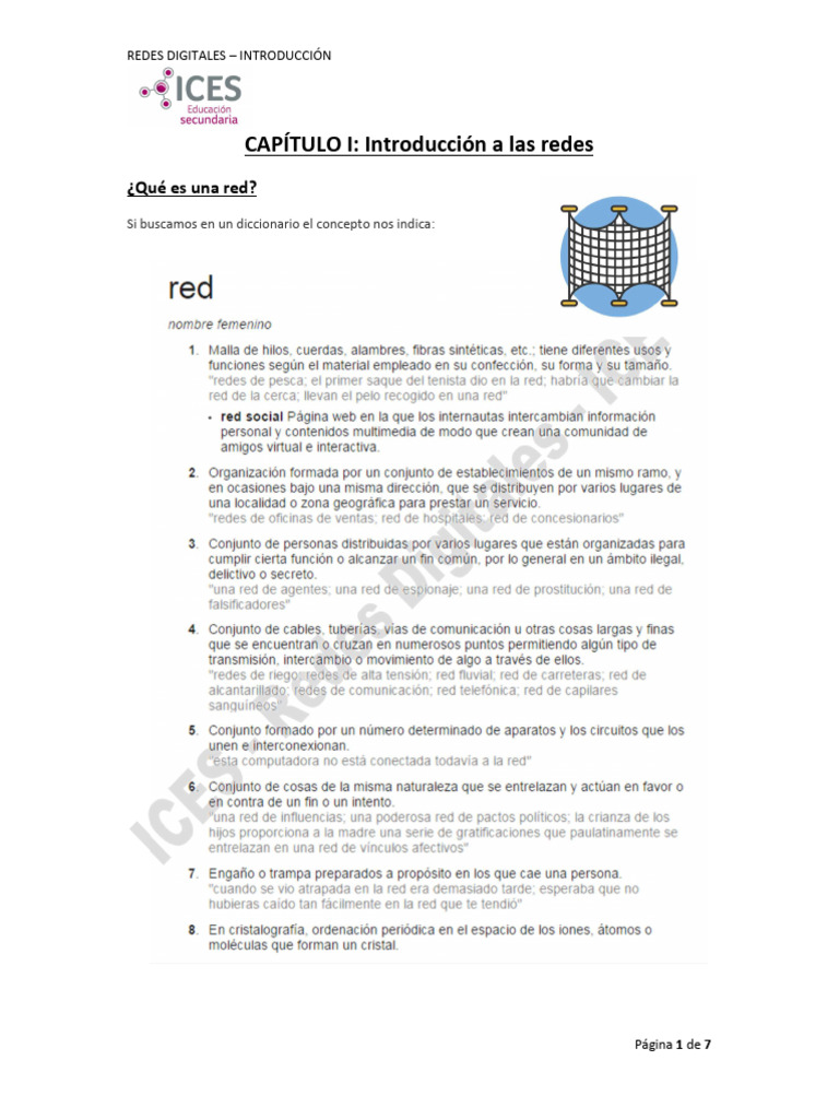 1 - Introduccion A Redes | PDF | Red de computadoras | Conjunto de ...