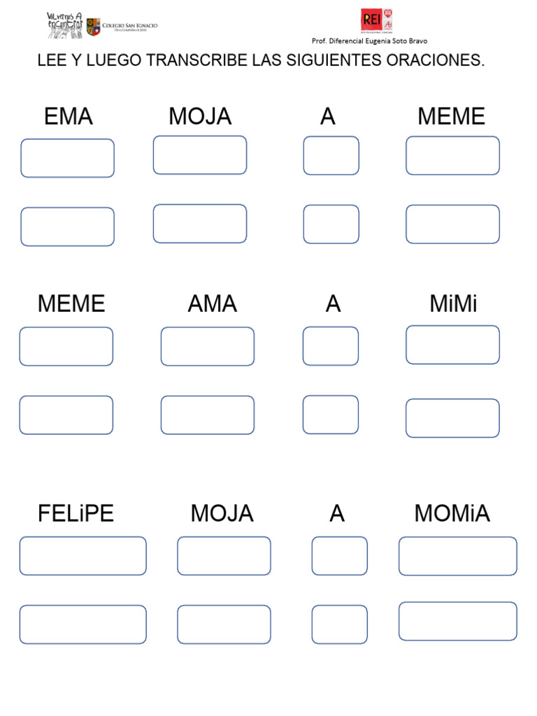 Ejercicios de Lectura y Escritura | PDF | Artes del Lenguaje y Comunicación