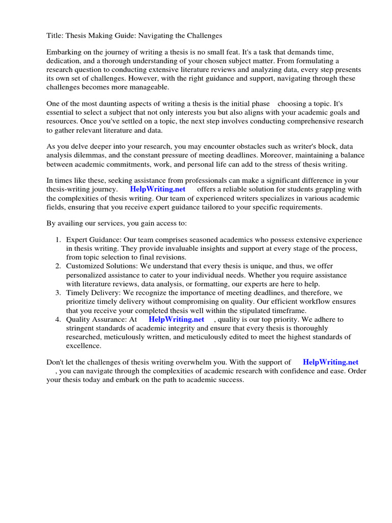 Thesis Making Guide | PDF | Thesis | Apa Style