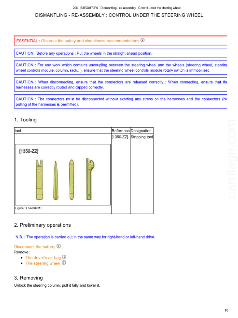 Peugeot 208 Washing and Wiping | PDF