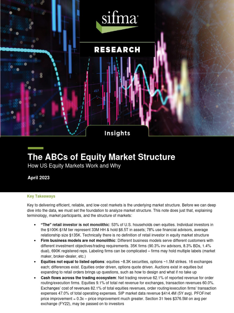 SIFMA Insights The ABCs of Equity Market Structure | PDF | Stocks ...