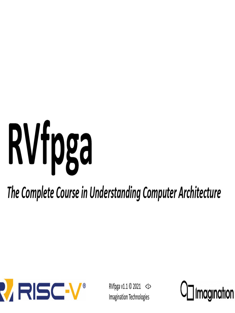 RVfpga Slides 8 5x14 | PDF | Microcontroller | System On A Chip