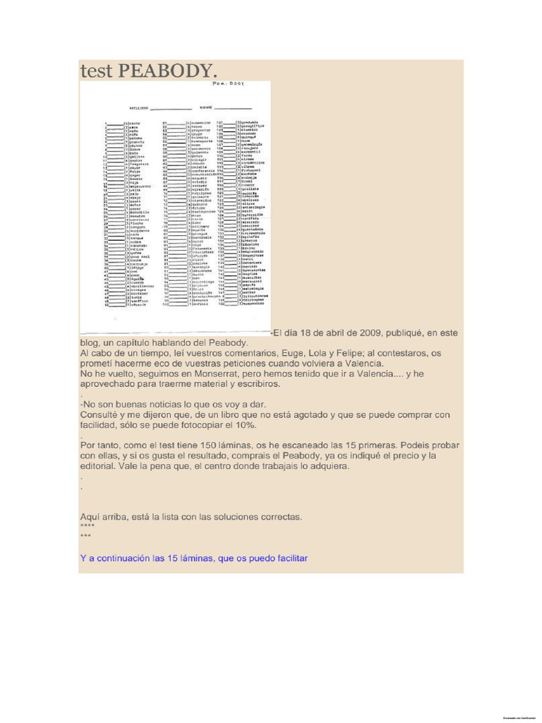 Test Peabody 8 PDF Free | PDF