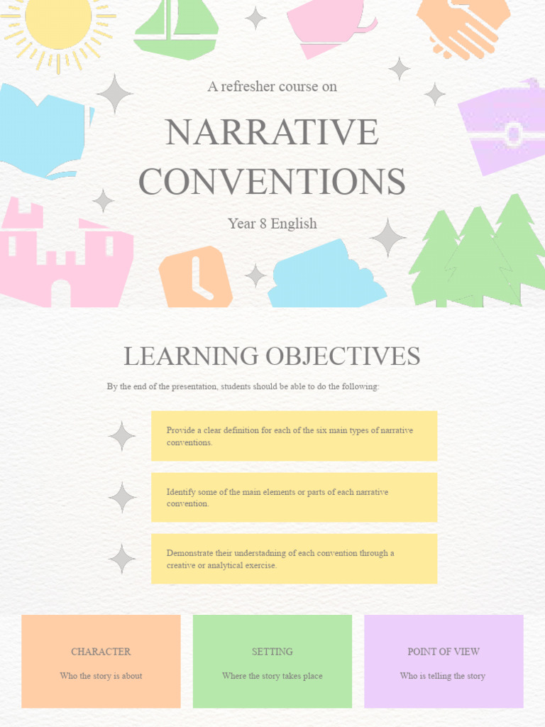 Year 8 Narrative Conventions Guide | PDF | Narration | Word