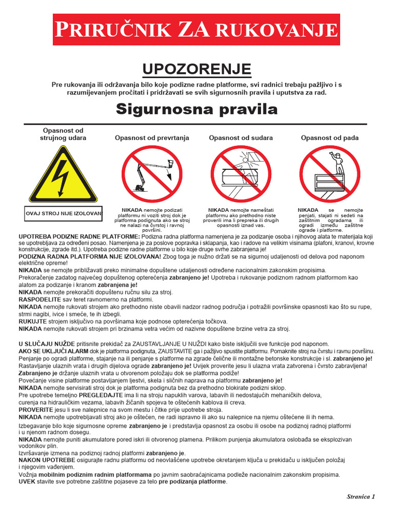 Podizna Platforma | PDF