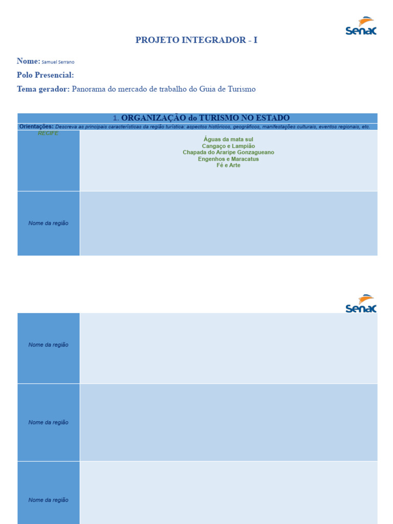 modelo_atividade | PDF | Análise SWOT | Turismo